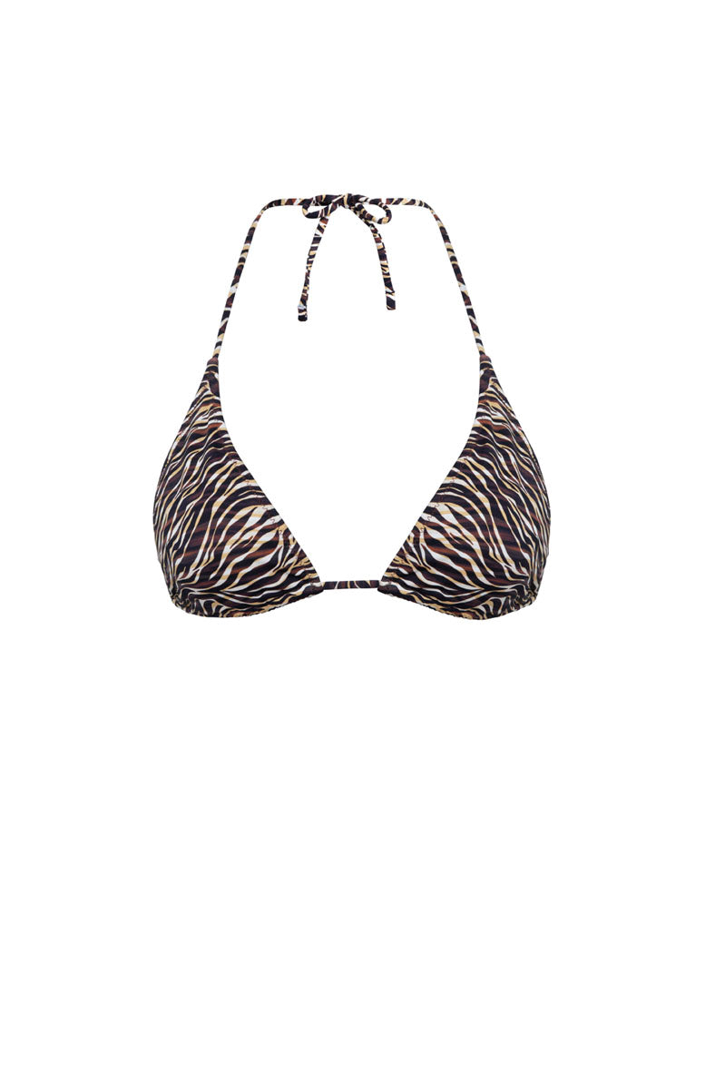 Tiger Print Triangle Bikini top | Lia Swimwear SS25